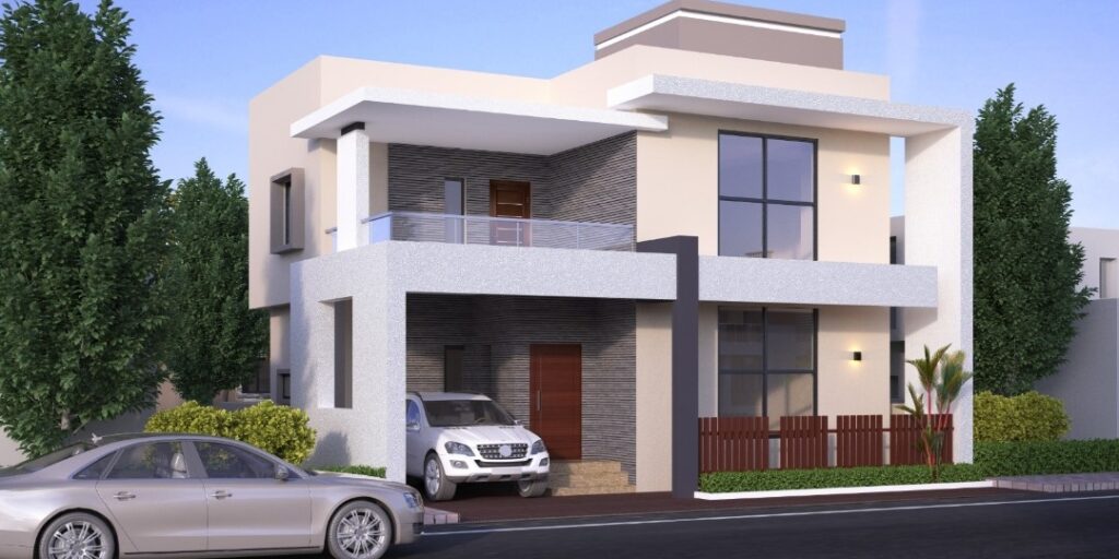 Ground and first floor front elevation design